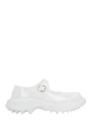 Comme Des Garçons Mary Jane Sneakers With Buckle Closure And Thick Sole - White