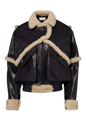 MAGDA BUTRYM Magda Butrym Long Sleeve Leather Jacket With Zipper Detail