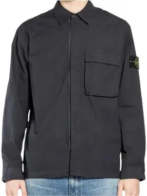 Stone Island Long Sleeve Casual Jacket - Black