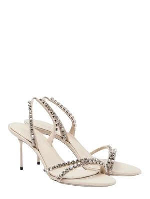 Paris Texas Lidia 70 Crystal-embellished Mules - Nude