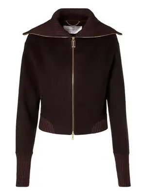Victoria Beckham Collared Long-sleeved Casual Jacket - Black