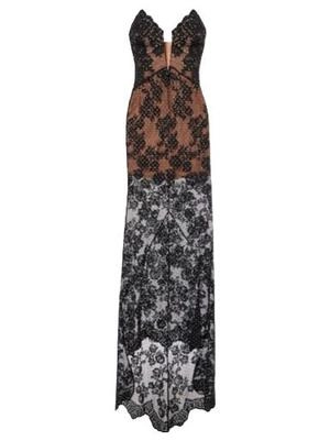 SELF-PORTRAIT Embellished Sheer Lace Gown - Black