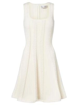 Oscar De La Renta Open-knit A-line Mini Dress - White