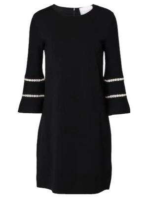 Carolina Herrera Embellished Wool-blend Minidress - Black
