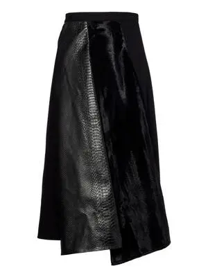 Junya Watanabe High Waist Asymmetrical Hem Skirt - Black