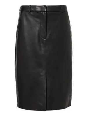 Veronica Beard Maxine High-rise Leather Pencil Skirt - Black