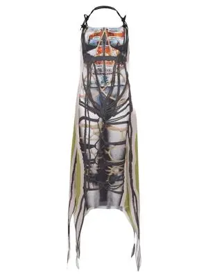 Y/PROJECT Y/Project Bondage Print Midi Dress