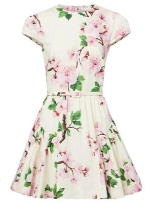 Oscar De La Renta Floral Cotton-blend Minidress - White