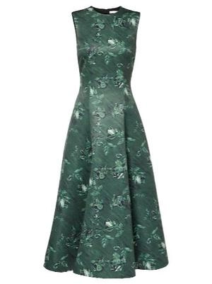 EMILIA WICKSTEAD Mara Floral Taffeta Gown - Green