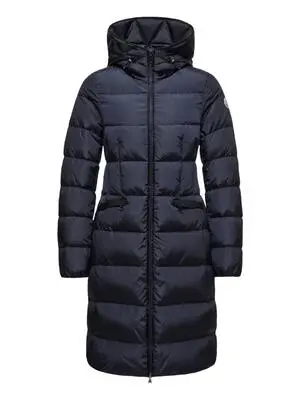 Moncler Avocette Hooded Long Down Jacket - Midnight Blue