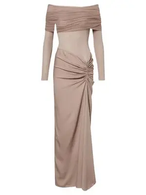 CHRISTOPHER ESBER Christopher Esber Sonora Off-Shoulder Jersey Gown