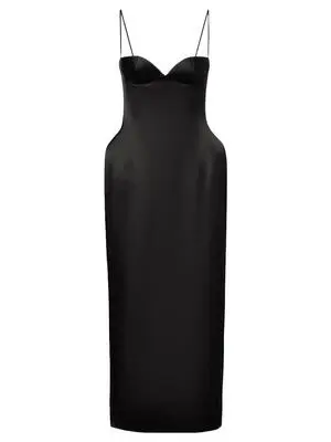 Magda Butrym Silk Midi Dress - Black