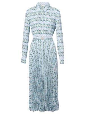 Tory Burch Printed Twill Midi Shirt Dress - Blue