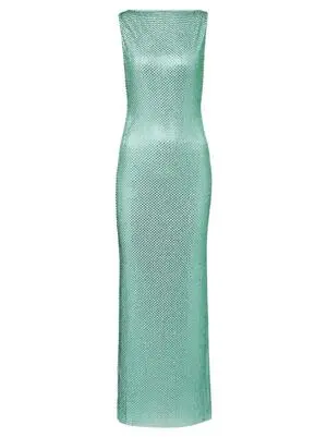 Roland Mouret Sleeveless Maxi Dress With Back Slit - Green