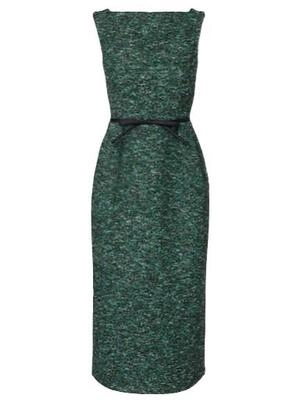 ERDEM Erdem Fitted Sleeveless Tweed Midi Dress With Bow Detail