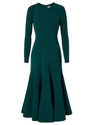 Carolina Herrera Crêpe Cocktail Dress - Green