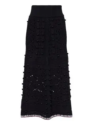 Dorothee Schumacher Cotton-blend Crochet Midi Skirt - Black