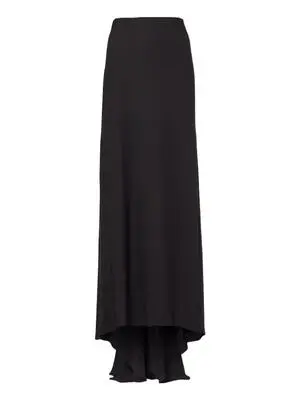 Magda Butrym Silk Blend Midi Skirt - Black