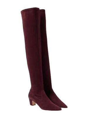 Manolo Blahnik Lupasca Suede Over-the-knee Boots - Brown
