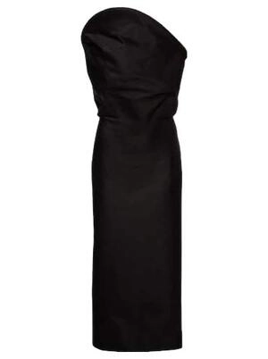 Magda Butrym Off-the-shoulder Midi Dress With Open Back - Black