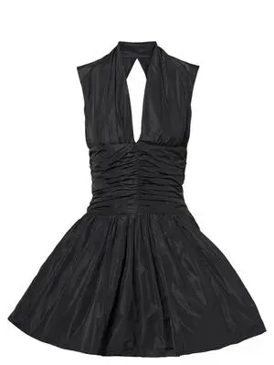 PATOU Pleated Detail Halterneck Dress - Black