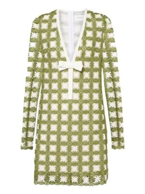 Giambattista Valli Open-knit Minidress - Green