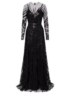 Elie Saab Embellished Gown - Black