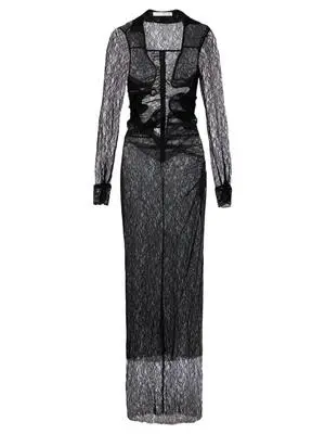 Christopher Esber Venus Sheer Lace Gown - Black