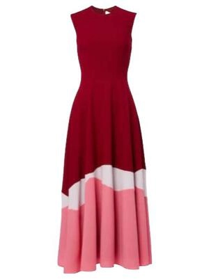 ROKSANDA Gradient Color-blocked Cocktail Dress - Red