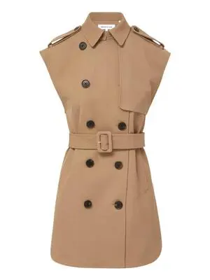Veronica Beard Willmott Trench Vest - Nude