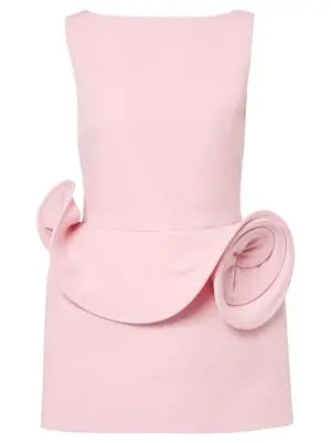 Magda Butrym Floral Appliqué Open-back Mini Dress - Pink