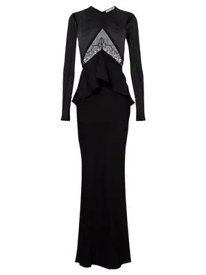 Christopher Esber Lace-trimmed Gown - Black