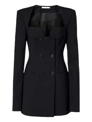 NENSI DOJAKA Double-breasted Blazer Dress - Black