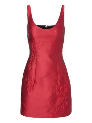 EMILIA WICKSTEAD Sleeveless Jacquard Minidress - Red