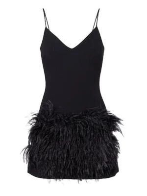 DAVID KOMA David Koma Feather-Trimmed Mini Dress