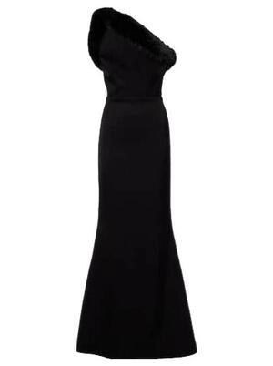 DAVID KOMA David Koma One-Shoulder Bustier Gown With Trim