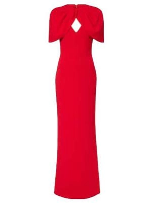 Rebecca Vallance Cameron Cape Effect Gown - Red