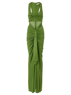 Christopher Esber Vivenda Draped Maxi Dress - Green