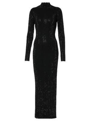 David Koma Embellished Knitted Midi Dress - Black