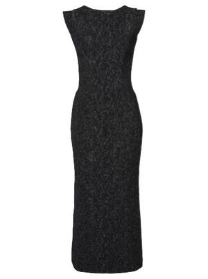 Maticevski Lamé Cocktail Dress With Open Back And Slit Detail - Black