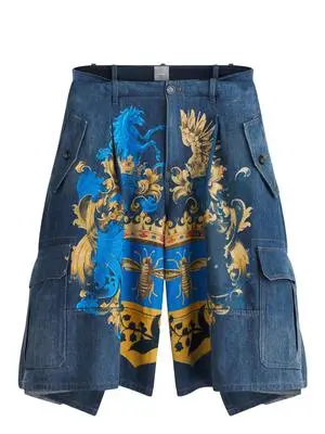 Dior Blason Delft Bermuda Shorts - Blue