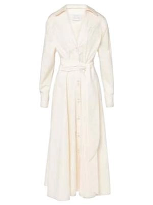 Johanna Ortiz Vela De Cruz Cotton-blend Poplin Wrap Dress - White