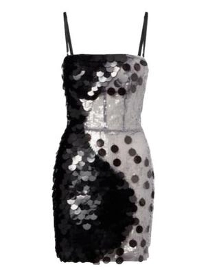 NENSI DOJAKA Sequin Embellished Mini Dress - Black