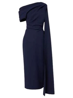 ROKSANDA Mait Pleated Crepe Midi Dress - Black