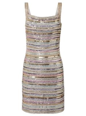 Jenny Packham Nancy Embellished Mini Dress - Nude