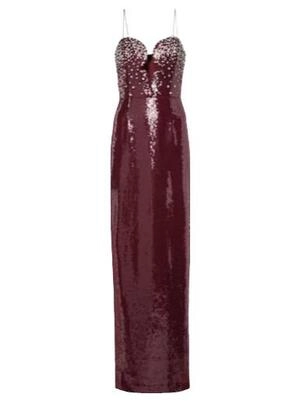 Rebecca Vallance Nicky Hilton Zelda Sequined Gown - Red