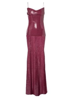 Alex Perry Sequined Corset Gown - Red