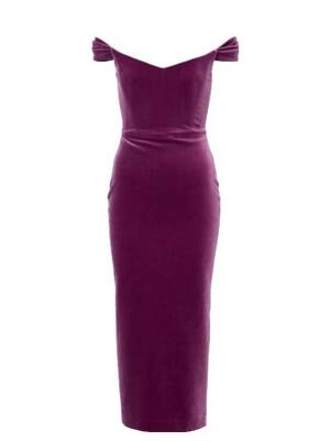Alex Perry Off-shoulder Bustier Dress With Sweetheart Neckline And Draped Hips - Red