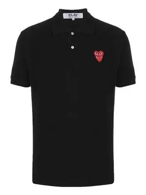 Play Comme Des Garcon Casual POLO Shirt Black