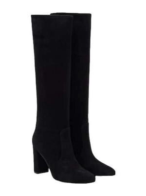 GIANVITO ROSSI Suede Knee-high Boots - Black